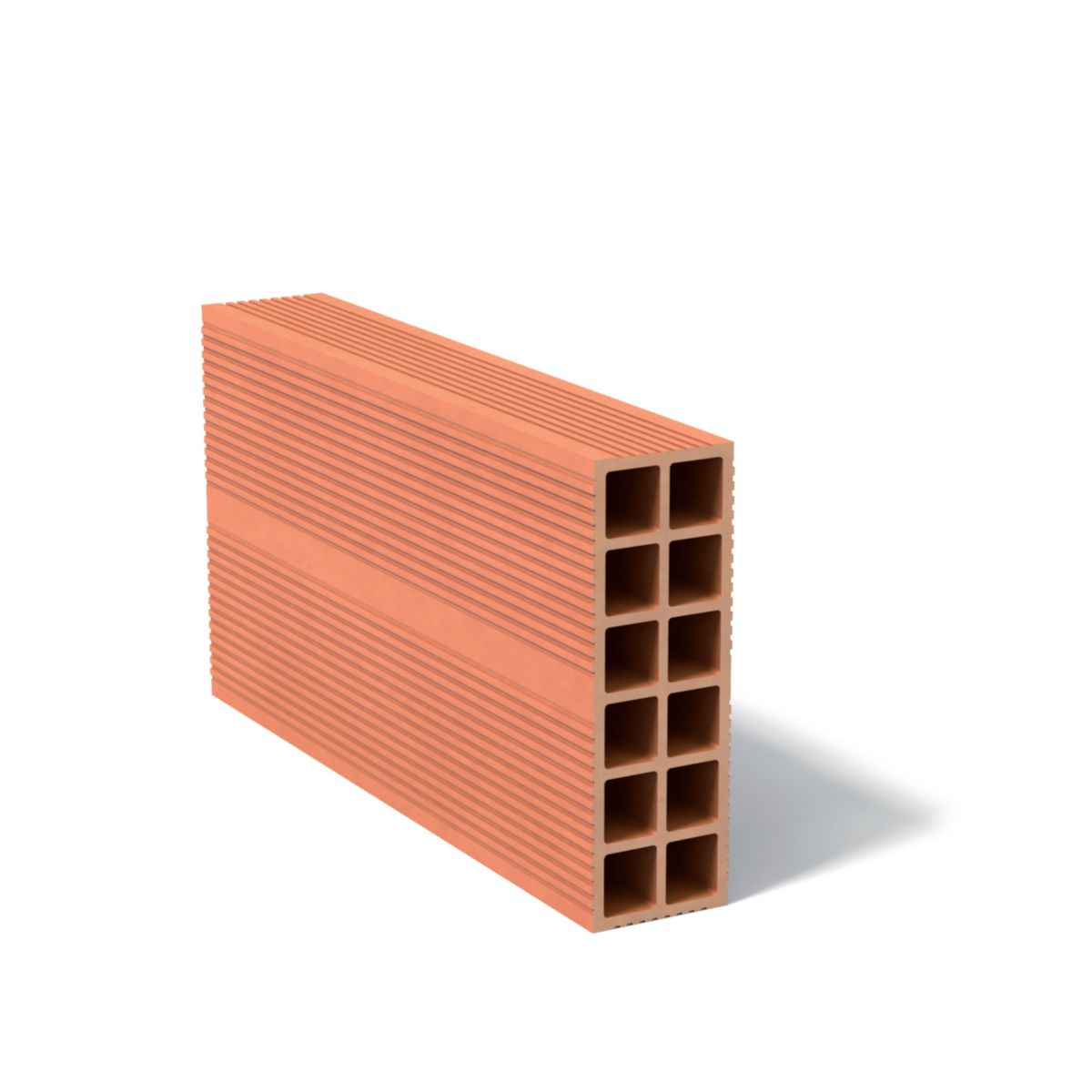 Brique creuse double alvéole pour cloison mince - terre cuite ...