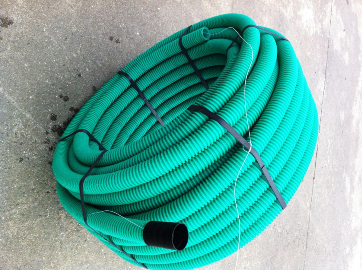 Gaine TPC annelée/lisse - PEHD vert - Ø 40 mm - couronne de 25 m - OD PLAST