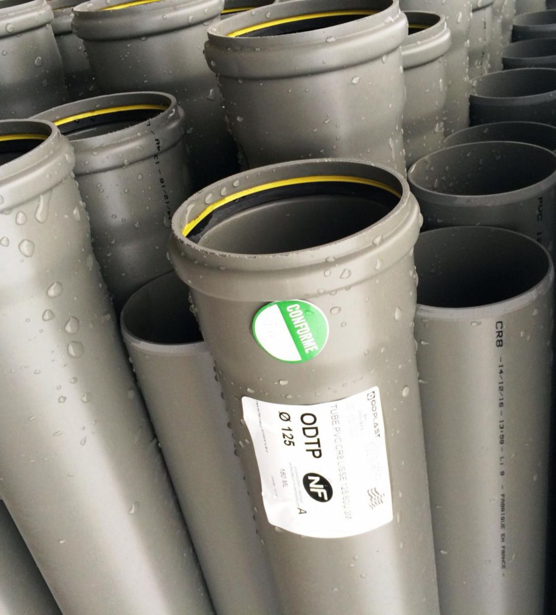 Tube ODTP - PVC lisse - CR8 - Ø 125 mm - L. 3 m - OD PLAST