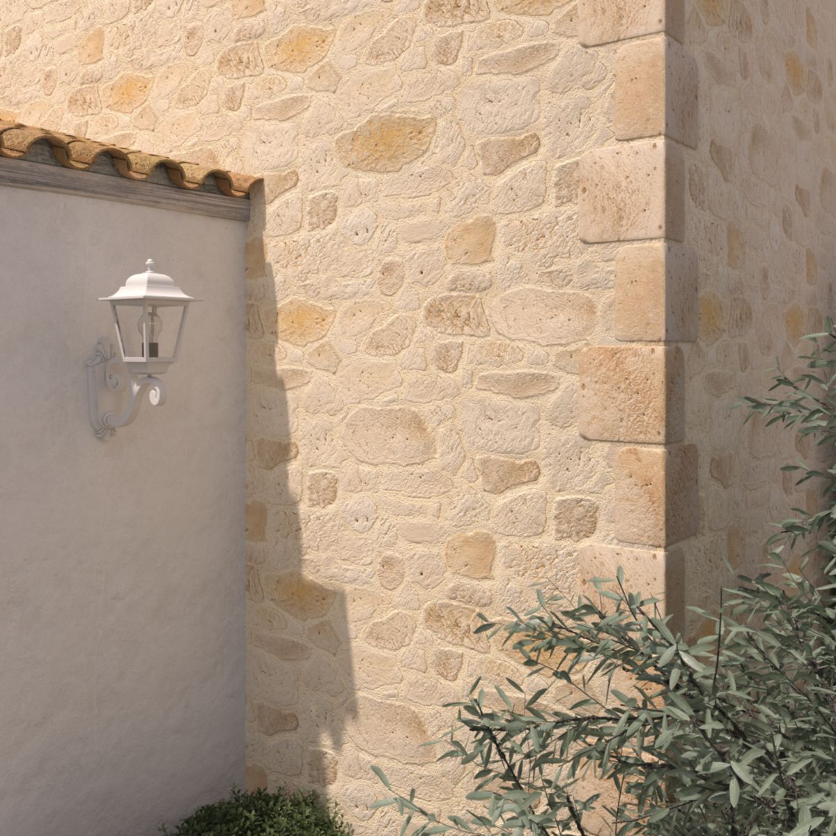 Pierre d'angle pour parement Moellon Rustique - ton pierre nuancé - 25x13x23 cm - ép. 2,5 cm ...