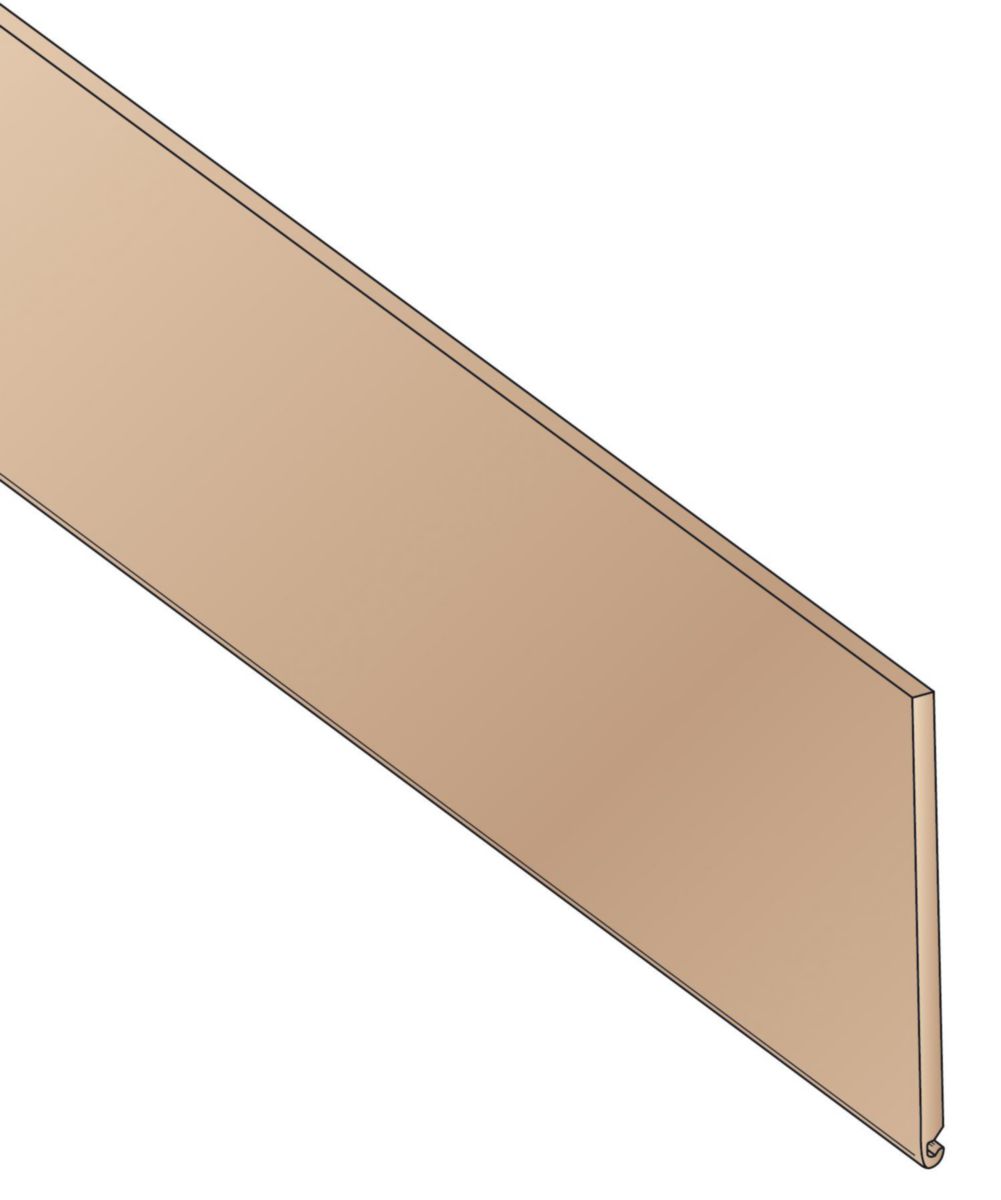 Bandeau PVC cellulaire Belriv Tradi sable Nicoll - ép. 18 mm H. 20 cm L ...