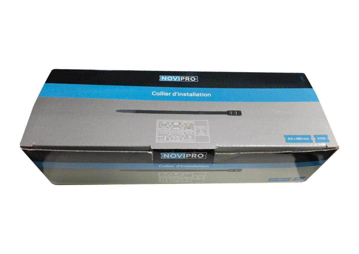 Collier d'installation PA 6.6 tête double 9 mm x 260 noir (boîte x 100 ...