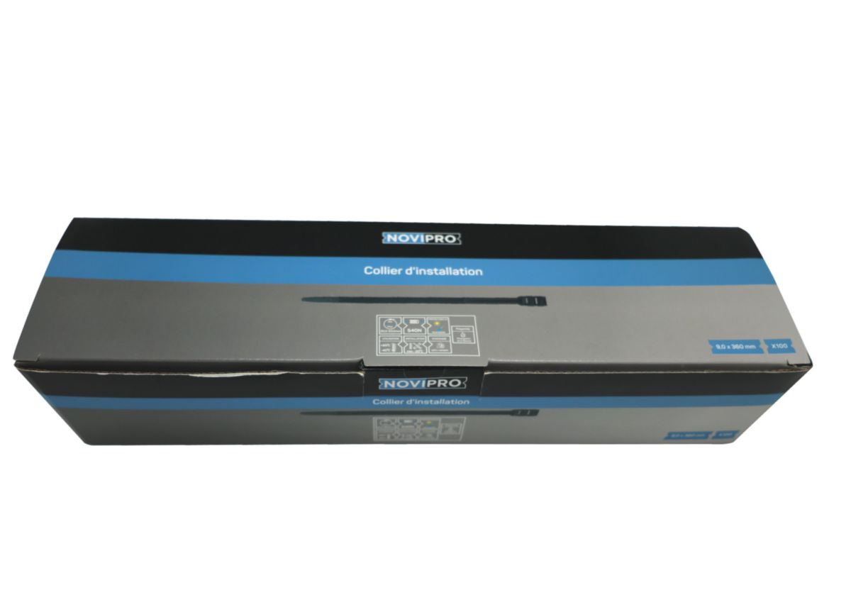 Collier d'installation PA 6.6 tête double 9 mm x 360 noir (boîte x 100 ...