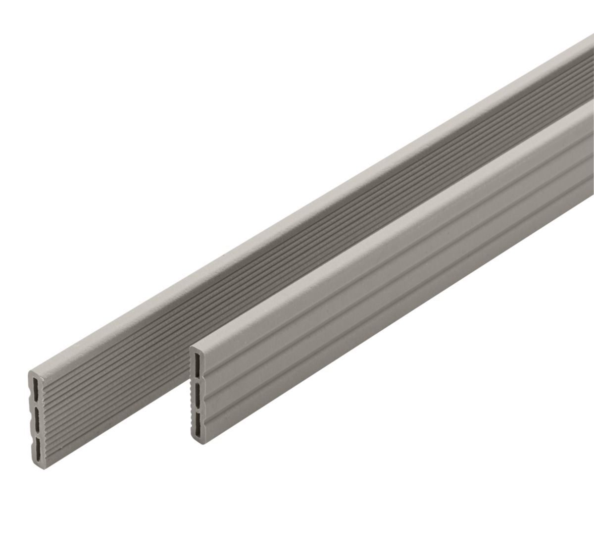 Profil de finition Piazza - bois composite - gris silver - 12x66 mm - L ...
