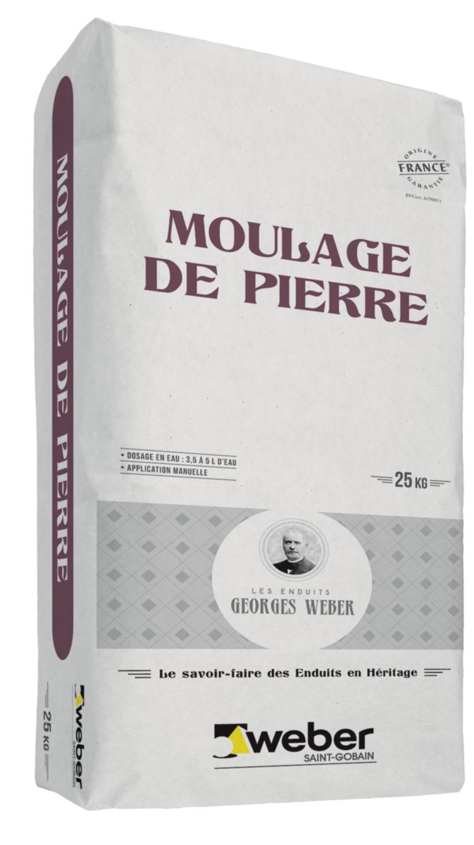 Mortier Moulage de Pierre - blanc cassé - sac de 25 kg - WEBER