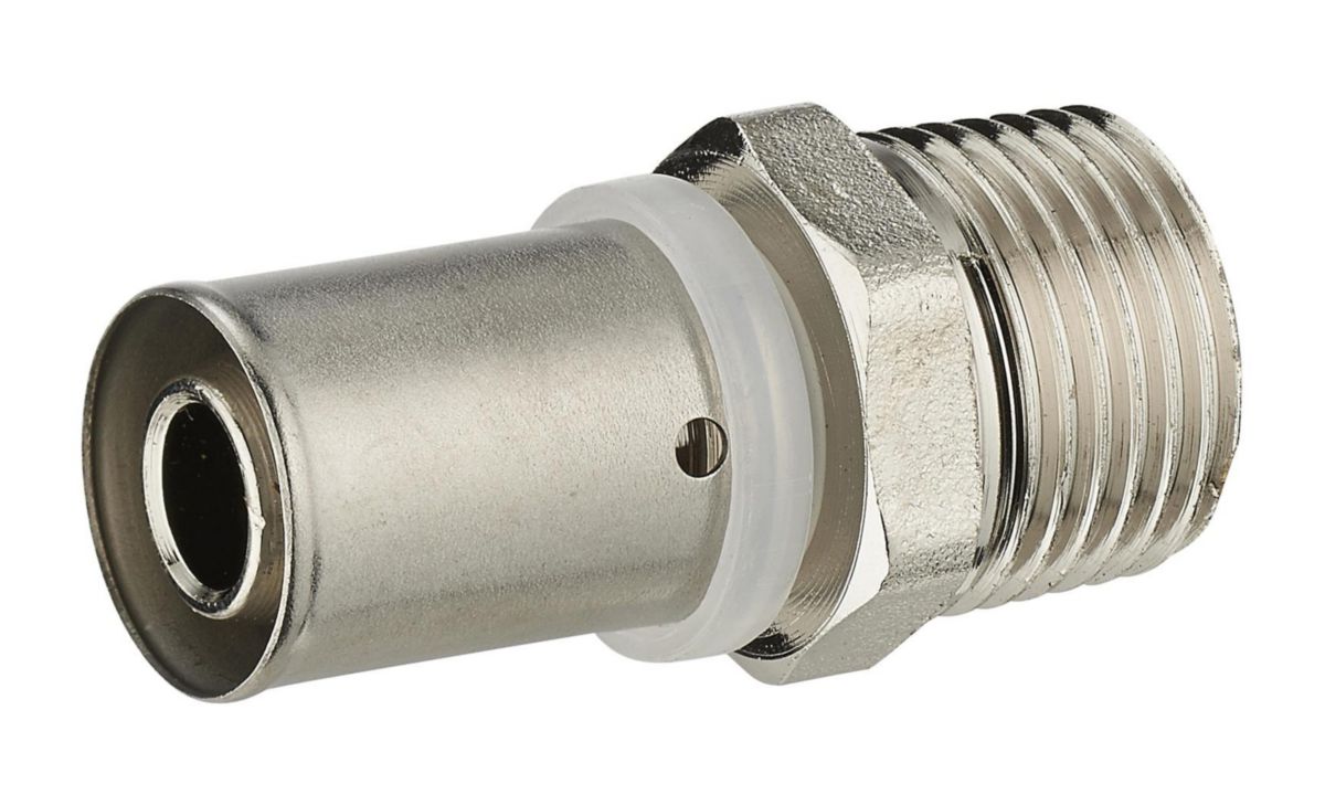 Raccord droit mâle multicouche à sertir - G3/8 - Ø 16 mm - lien 1 pc ... Raccord droit mâle multicouche à sertir - G3/8 - Ø 16 mm - lien 1 pc ...