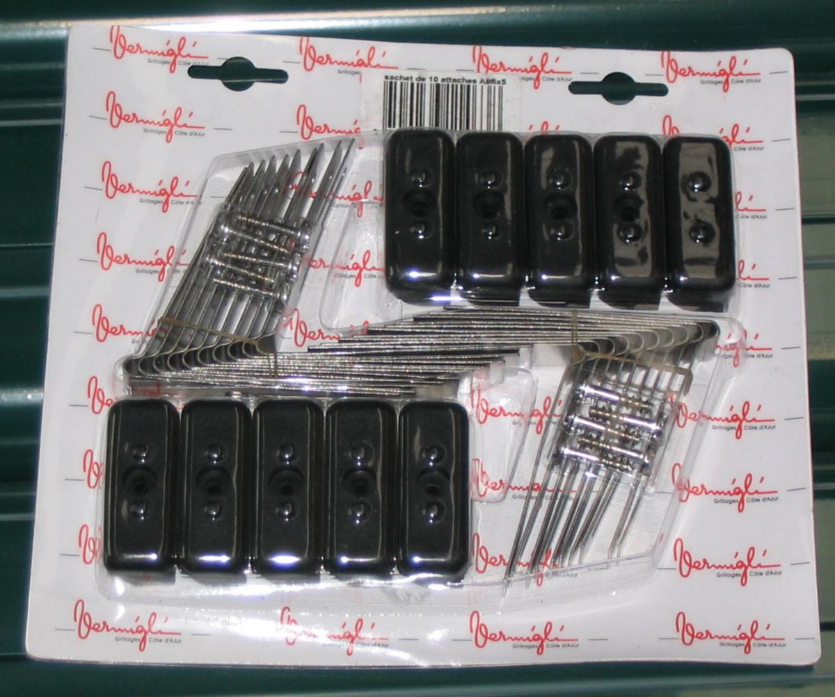 Fixation poteau/panneau Alifix 8 - noir - sachet de 10 pcs - CLOTEX