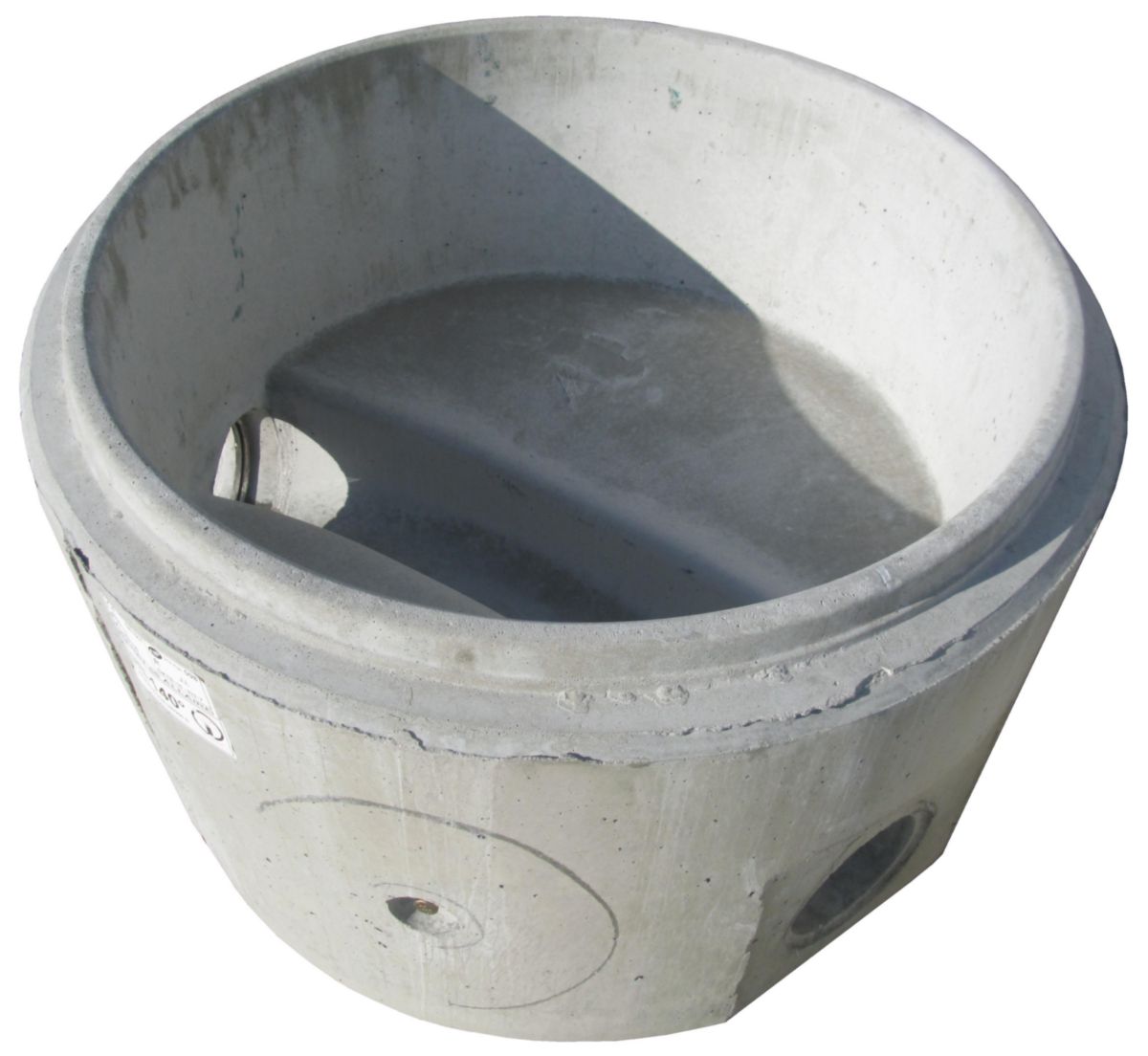 Elément de fond de regard à cunette diamètre 100cm pour du 20cm PVC ...