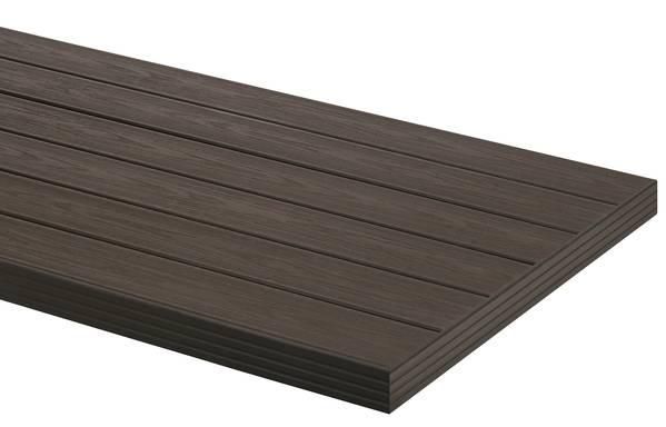 Profil de finition Piazza - bois composite - gris silver - 12x66 mm - L ...