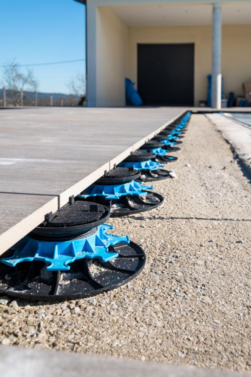 Plot Réglable Pour Dalle De Terrasse Polypropylène H 80 140 Mm Jouplast