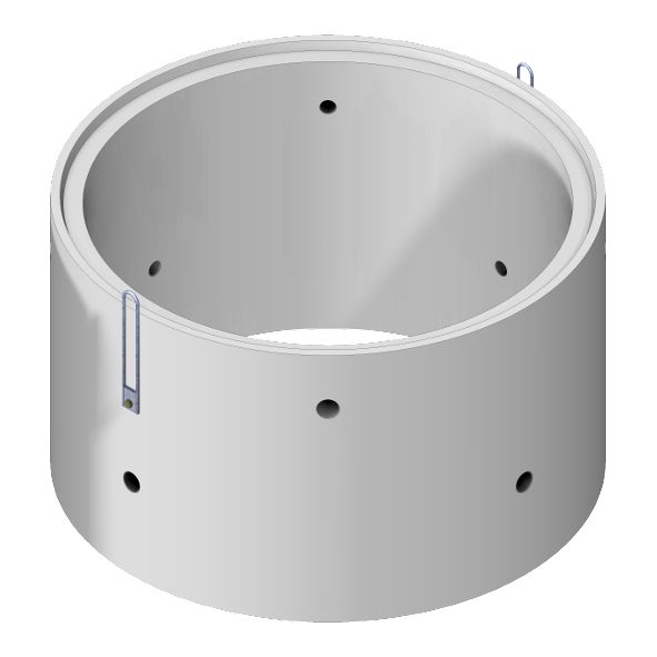 Buse de puits perforée hauteur 100cm diamètre 150cm - THEBAULT