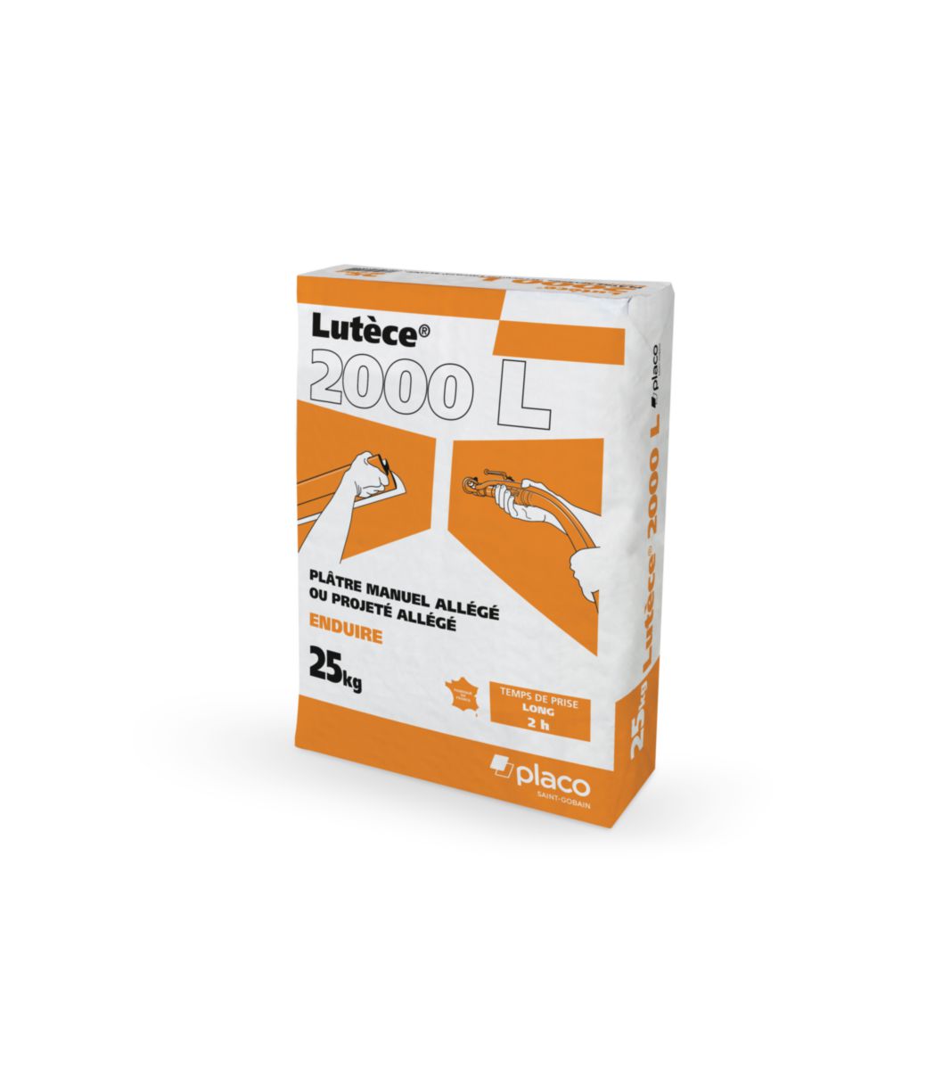 Plâtre Lutèce® 2000 Long sac de 25kg - PLACO