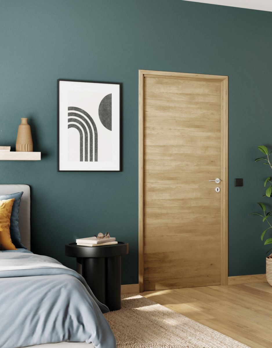 Bloc-porte SALVIA 204x83 gauche P chêne - serrure à condamnation - SOGAL