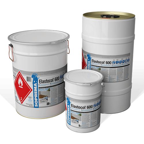 Enduits imprégnation à froid bitume Elastocol 600 bidon de 1 litre - SOPREMA