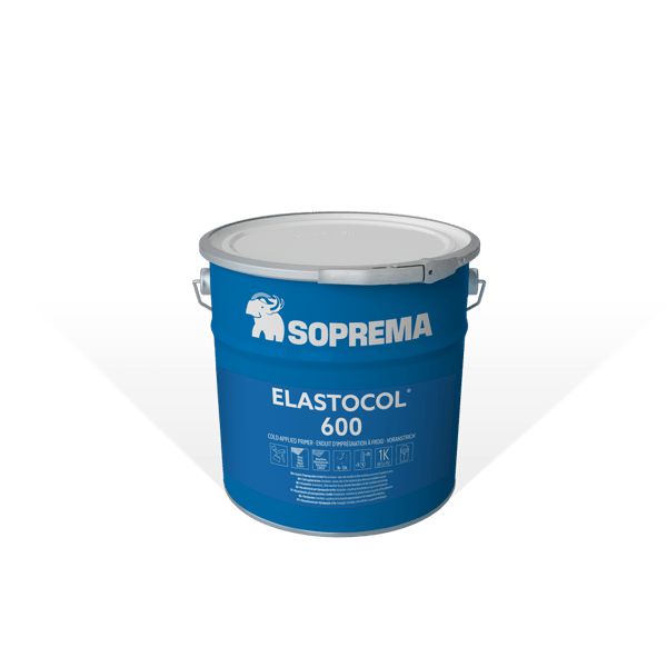 Enduits imprégnation à froid bitume Elastocol 600 bidon de 1 litre - SOPREMA