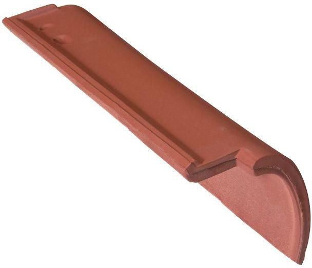 Tuile de rive ronde droite AM036 - terre cuite - rouge - 480x165 mm ...