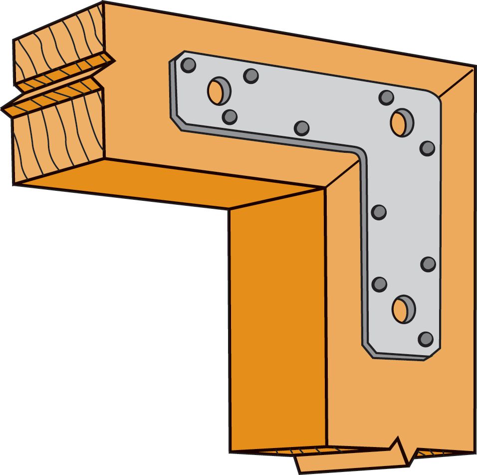 Ferrure 66L 150 x 150 x 38 mm épaisseur 2 mm - SIMPSON STRONG-TIE