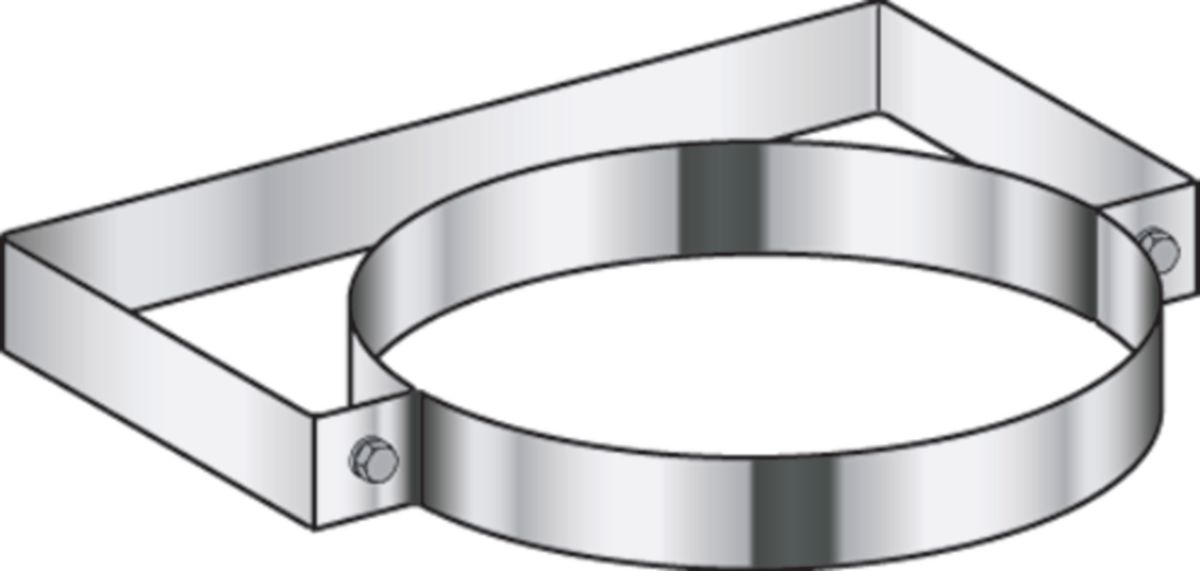 Collier de fixation murale Inox-Inox/Inox-Galva - inox - Ø 180/230 mm ...