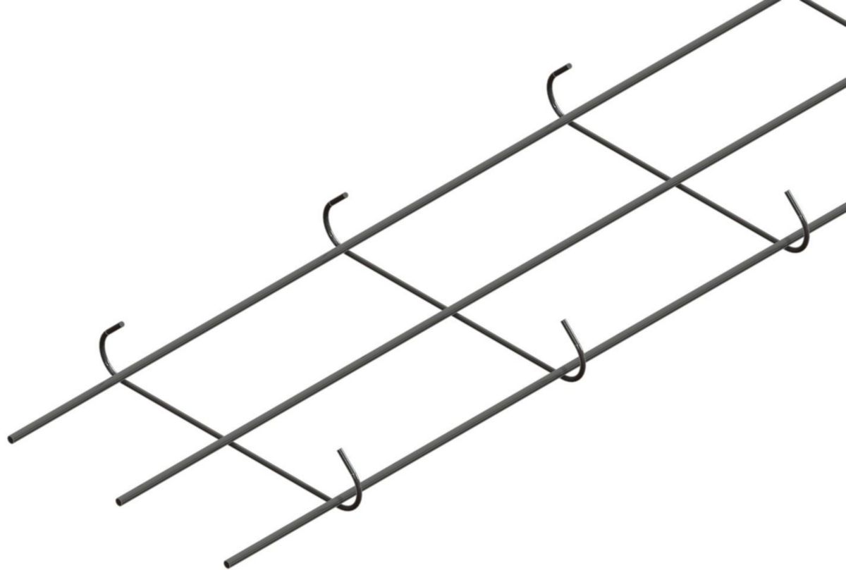 Armature de semelle plate S3835 - L. 6 m - filants 3HA8 - crochets HA5 ...