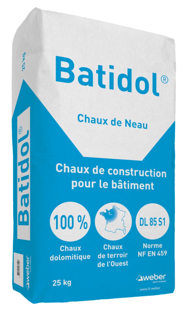 Chaux aérienne dolomitique éteinte Batidol - sac de 25 kg - WEBER