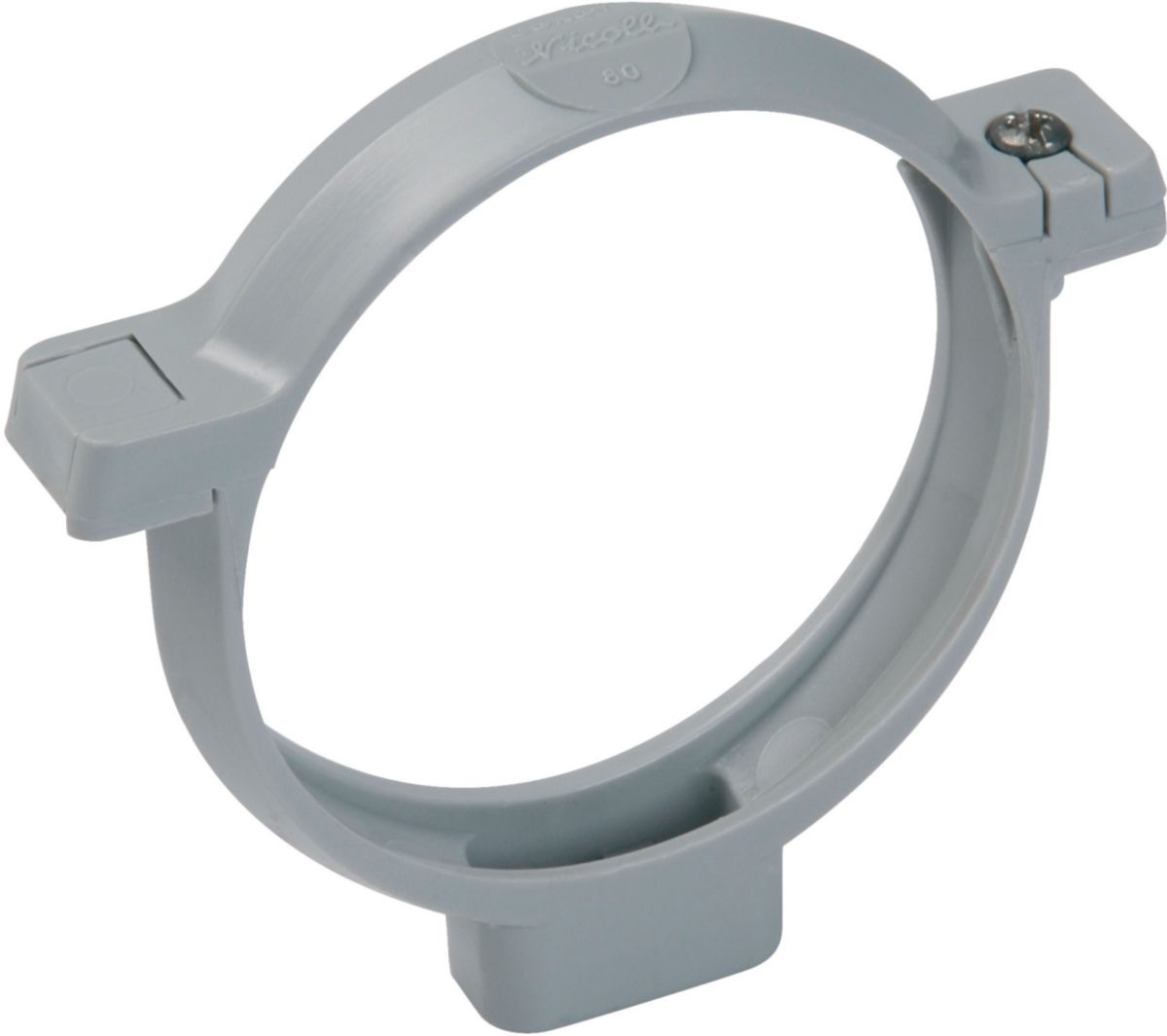 Collier bride PVC pour descente eau pluviale TD80 gris Nicoll - Ø 80 mm - NICOLL