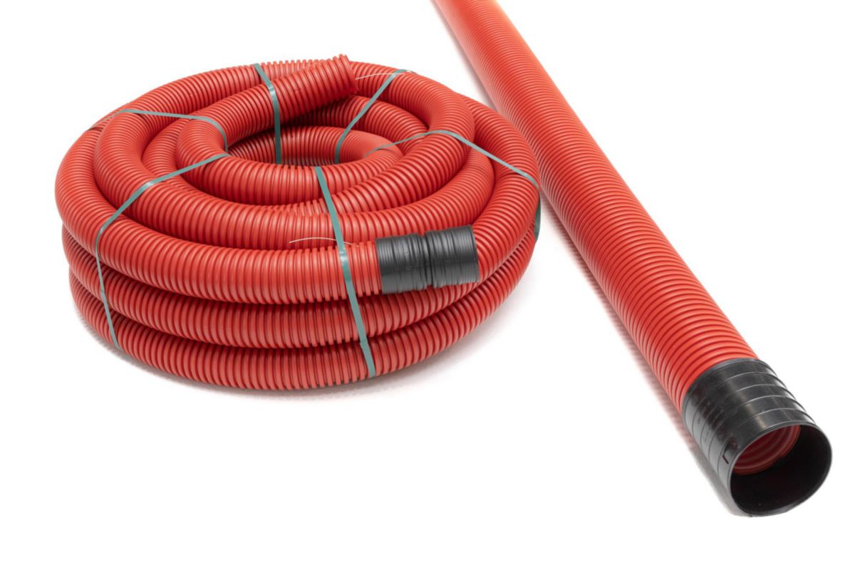 Gaine TPC rouge ODFLEX diamètre 110 mm - 6 mètres - OD PLAST