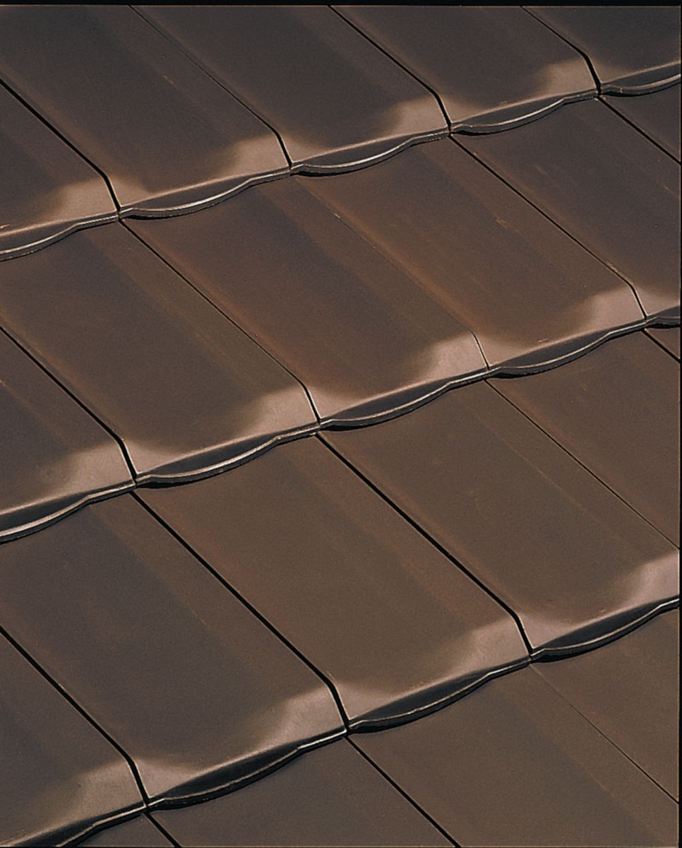 Tuile H 10 203 terre cuite vieilli masse 405x364 mm teinte 115 EDILIANS ...