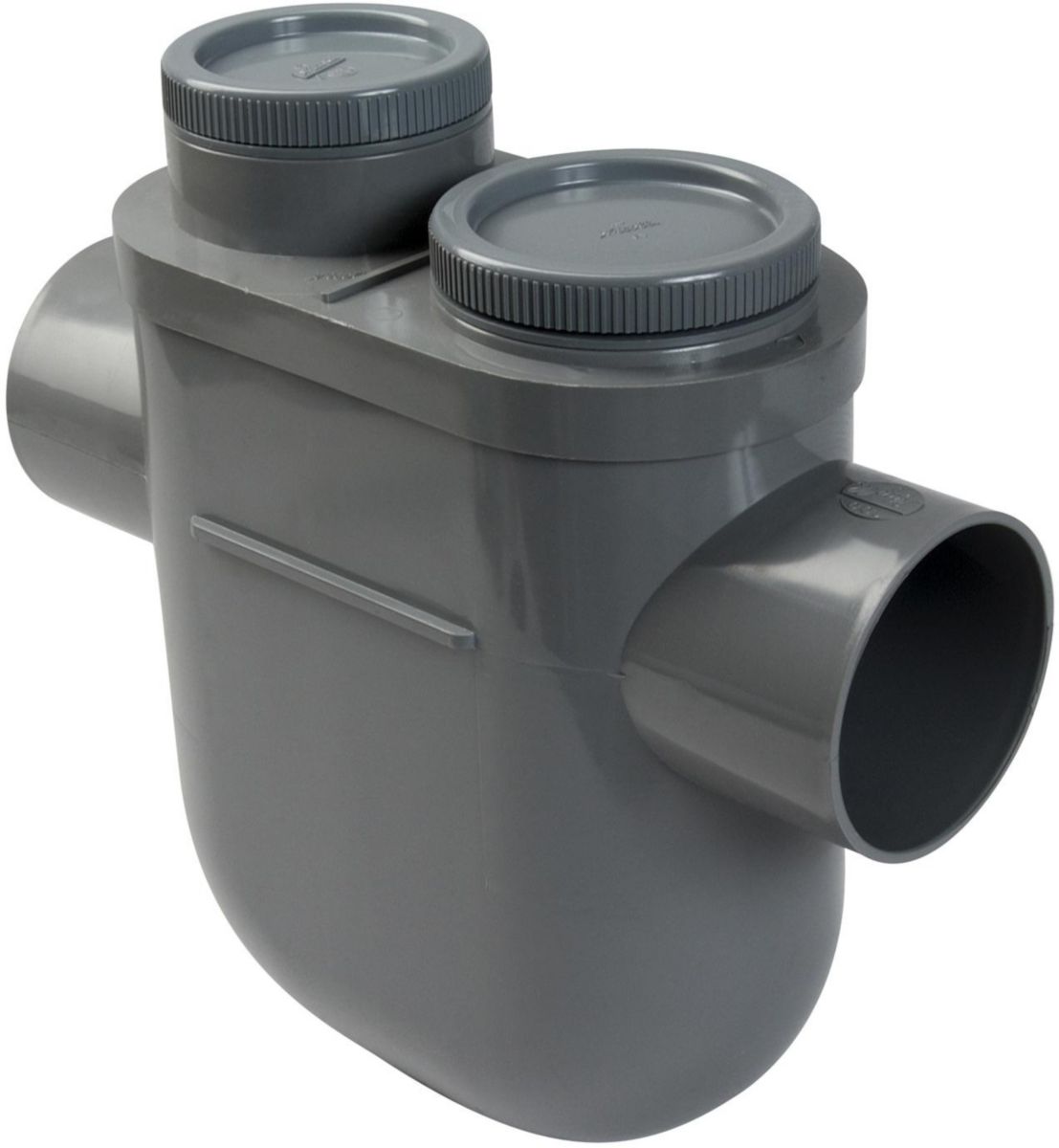 Siphon disconnecteur monobloc FF sans bouchon YDT - PVC gris - Ø 100 mm ...