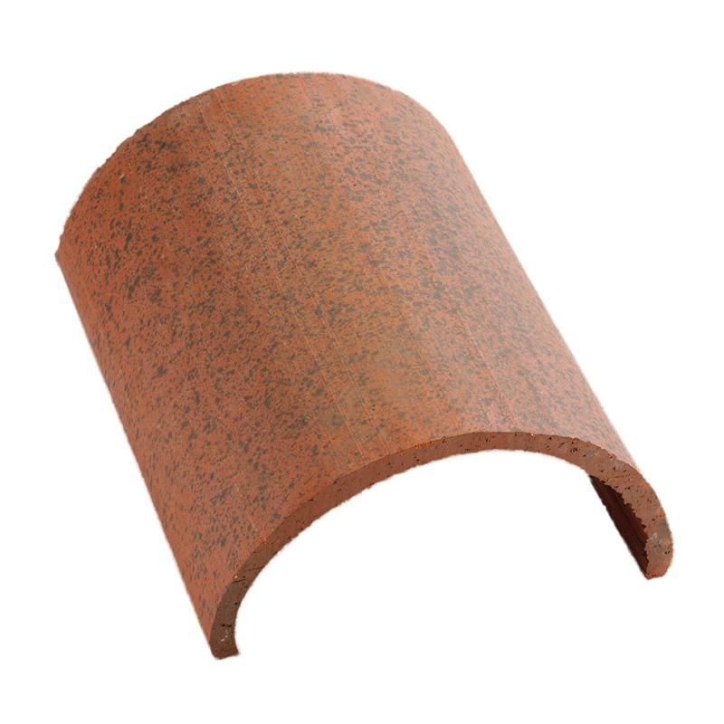 Tuile faîtière demi-ronde 731 terre cuite teinte terre Allier l. 220 mm ...