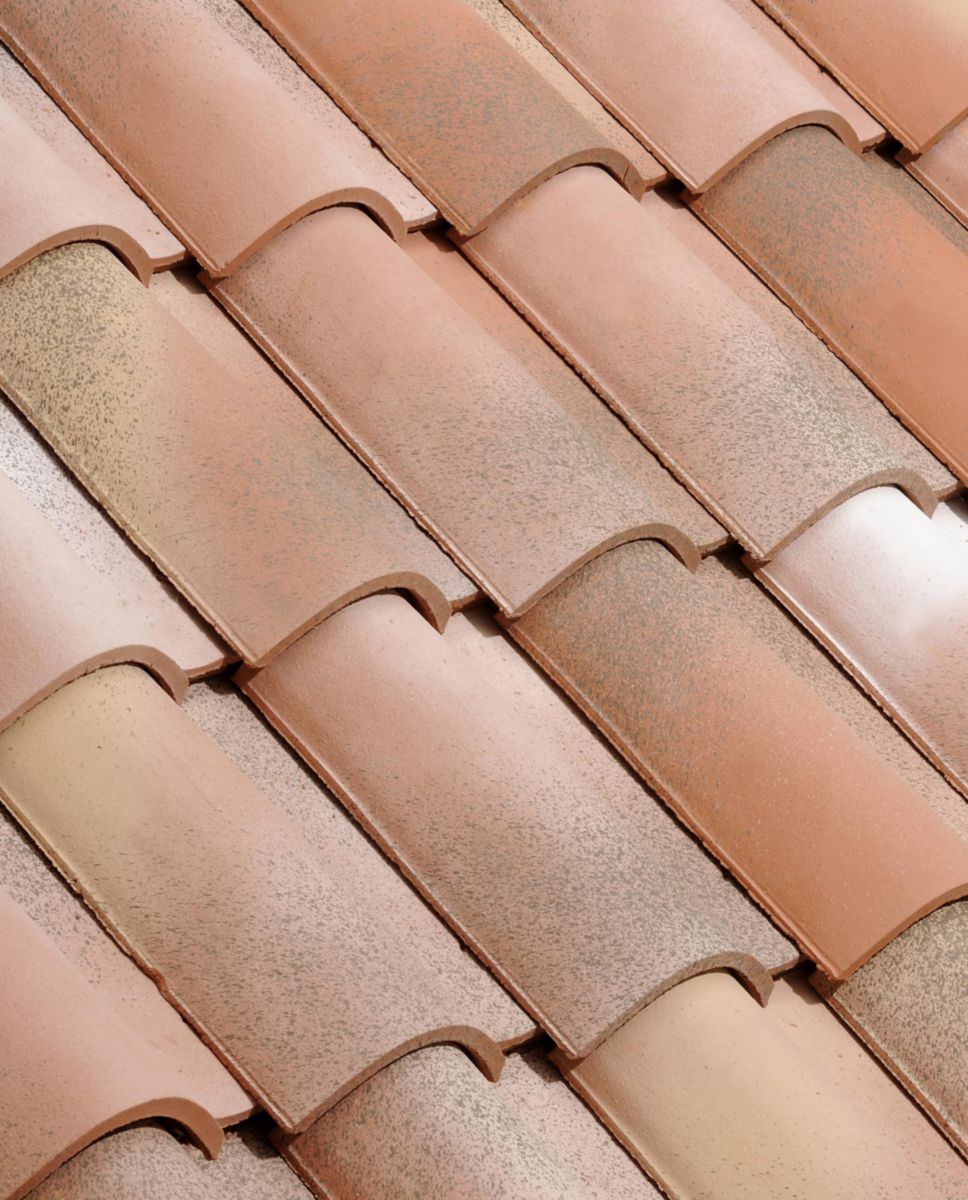 Tuile de rive à rabat gauche à emboîtement Médiane terre cuite ...