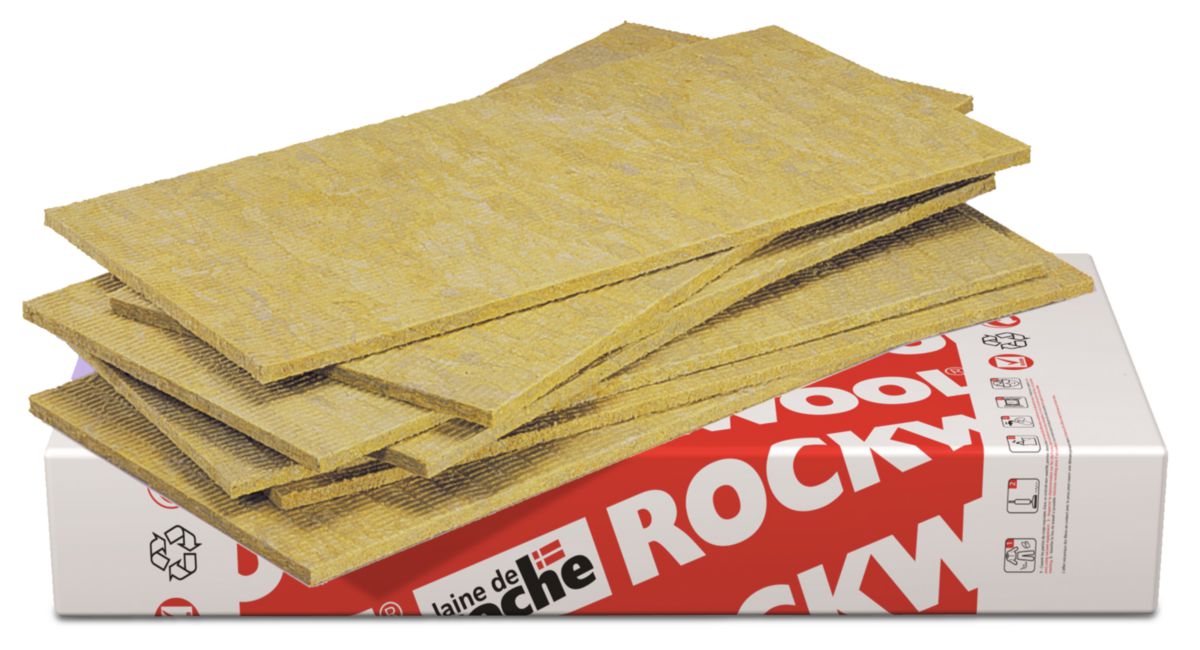 Panneau isolant laine de roche pour plancher Rocksol Expert - non ...