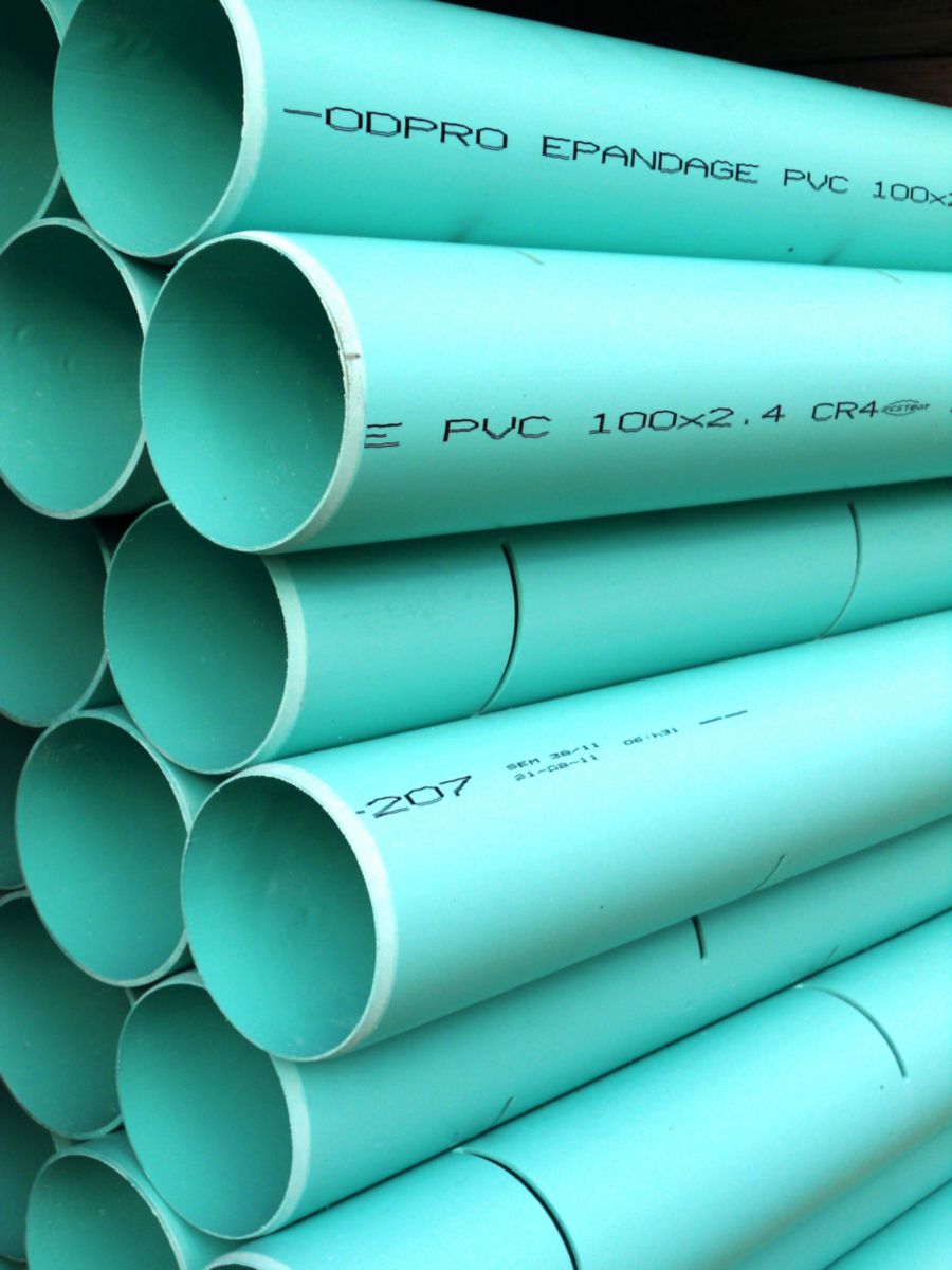 Tube d'épandage OD PRO CR4 - PVC vert - Ø 100 mm - L. 4 m - OD PLAST