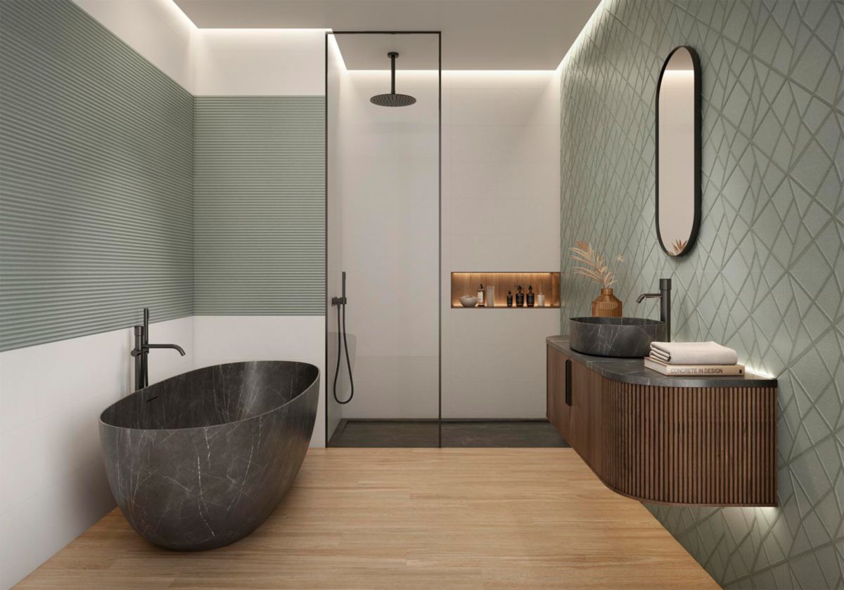 Faïence Keraben Miyako concept verde 30 x 90 cm R0002984 - KERABEN