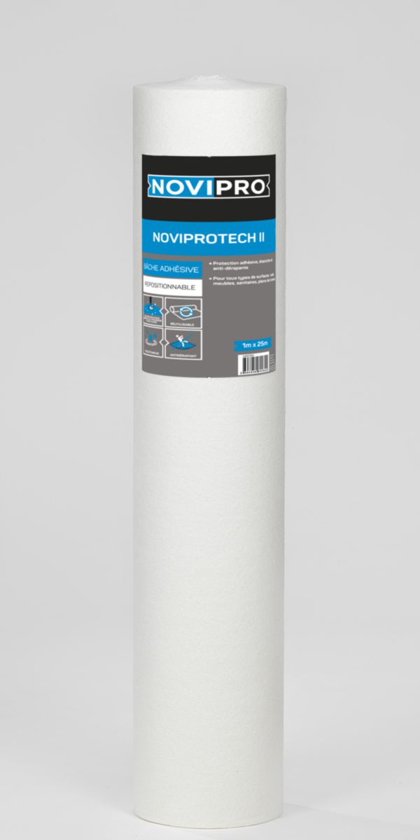 Bâche de protection de sol pour chantier - rouleau de 1x25 m - NOVIPRO