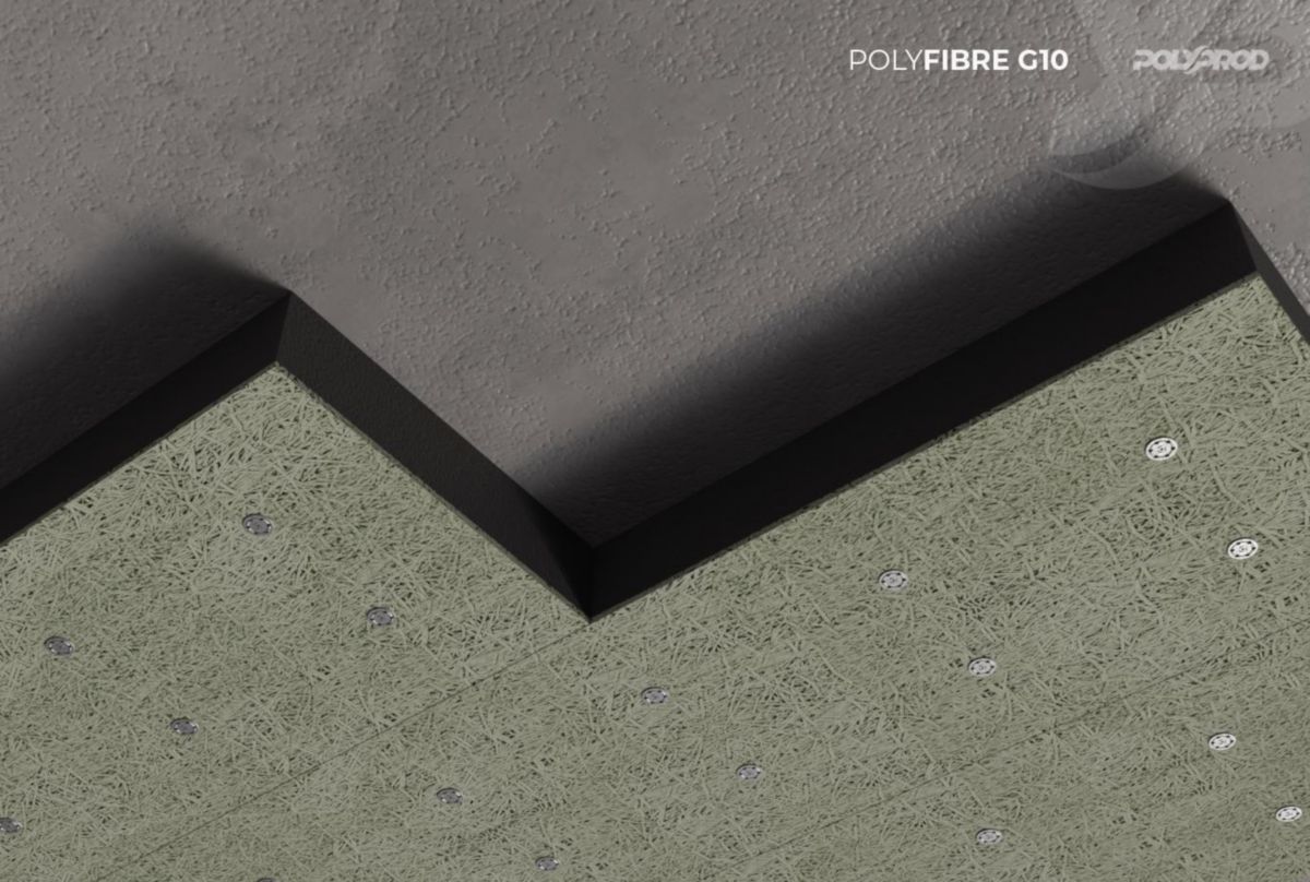 POLYFIBRE G10 Panneau isolant fibre Ciment gris bords droits Ép. totale 151 mm - Pose Rapportée ...