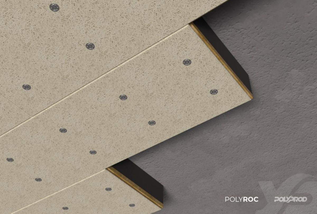 POLYROC Panneau isolant fibre Ciment blanc bords chanfreinés Ép. totale 81 mm - Pose Rapportée ...