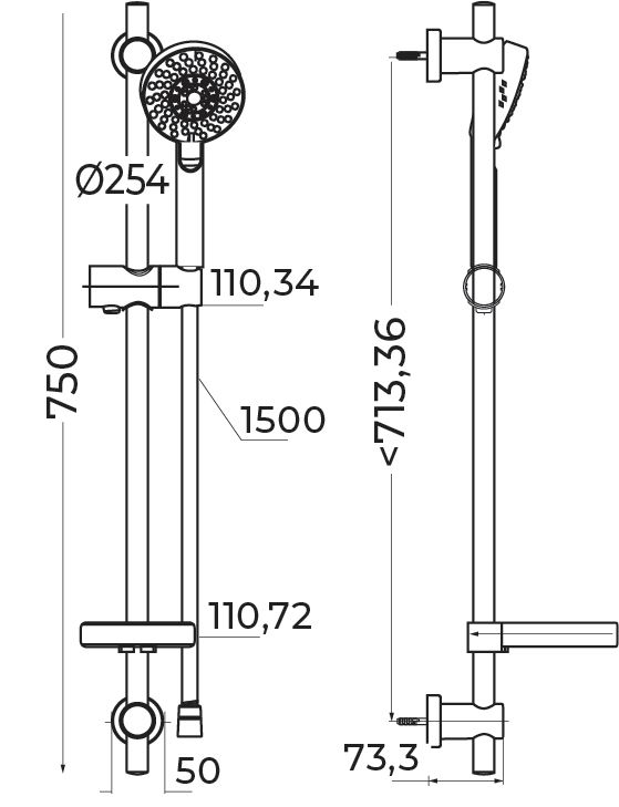 Ensemble de douche Alterna Concerto 5 jets - ALTERNA