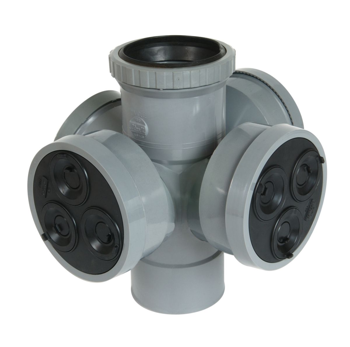 Culotte quadruple pour 1 WC CHUTUNIC PVC diamètre 100mm CAM77 - NICOLL