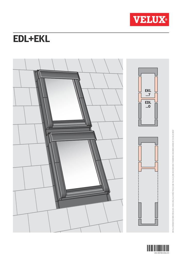 Raccord d'étanchéité VELUX DUO EKL, pose standard, ardoise Réf. EKL ...