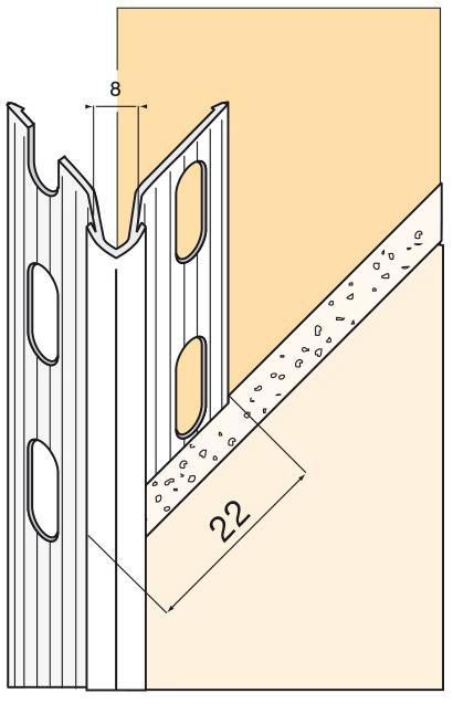Profil d'angle intérieur de finition pour cloison traditionnelle en PVC ...