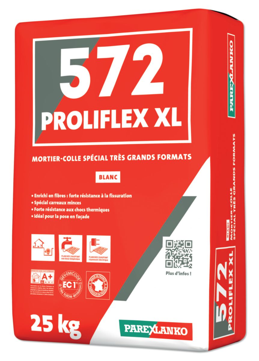 Mortier-colle amélioré déformable Lanko Proliflex XL 572 blanc sac de ...