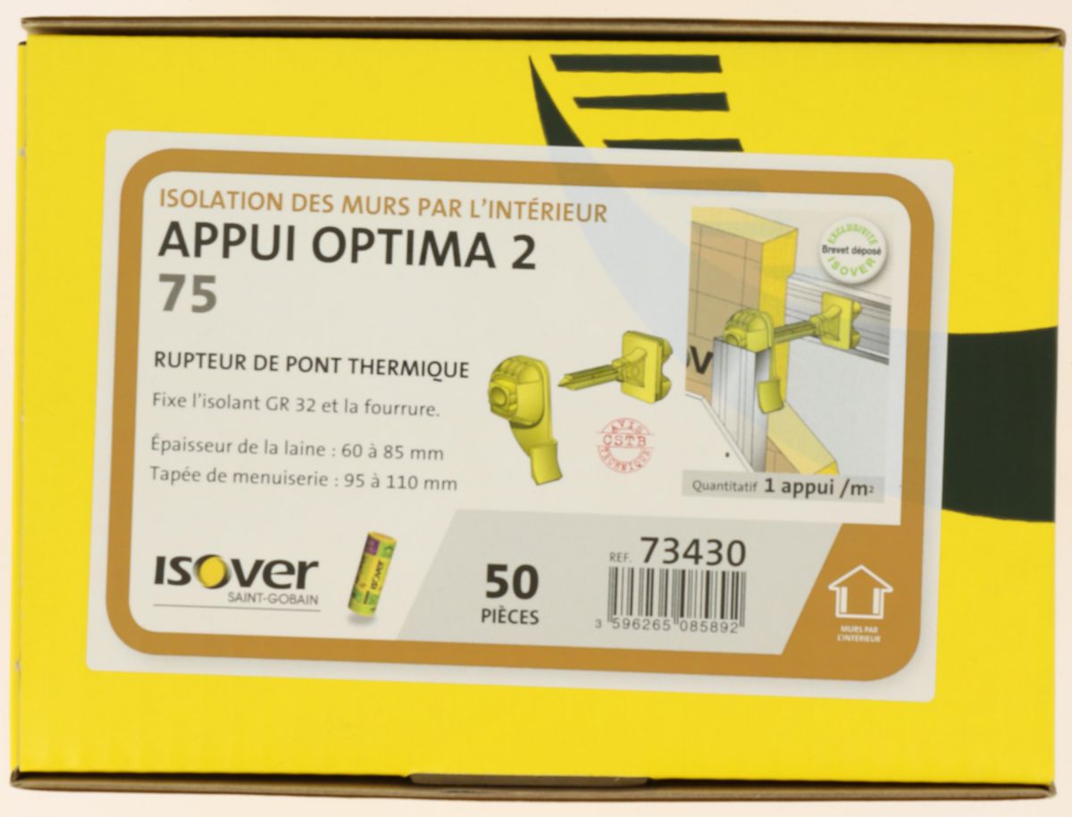 Appui intermédiaire Optima 2 pour isolation sous ossature métallique ...