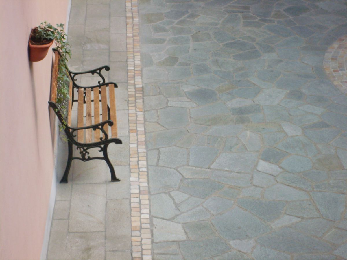 Dalle pierre naturelle pierre de Luzerne pour opus incertum - gris-vert ...