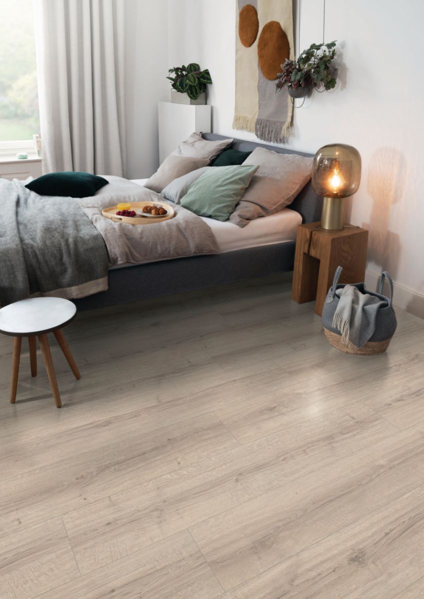 Sol stratifié 8/32 Large Aqua+ - chêne Sherman clair - 8x246x1292 mm ...