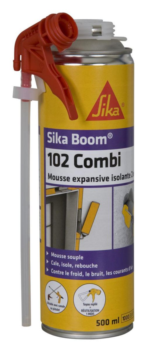 Mousse expansive isolante polyuréthane 2-en-1 Sika Boom® - cartouche de ...