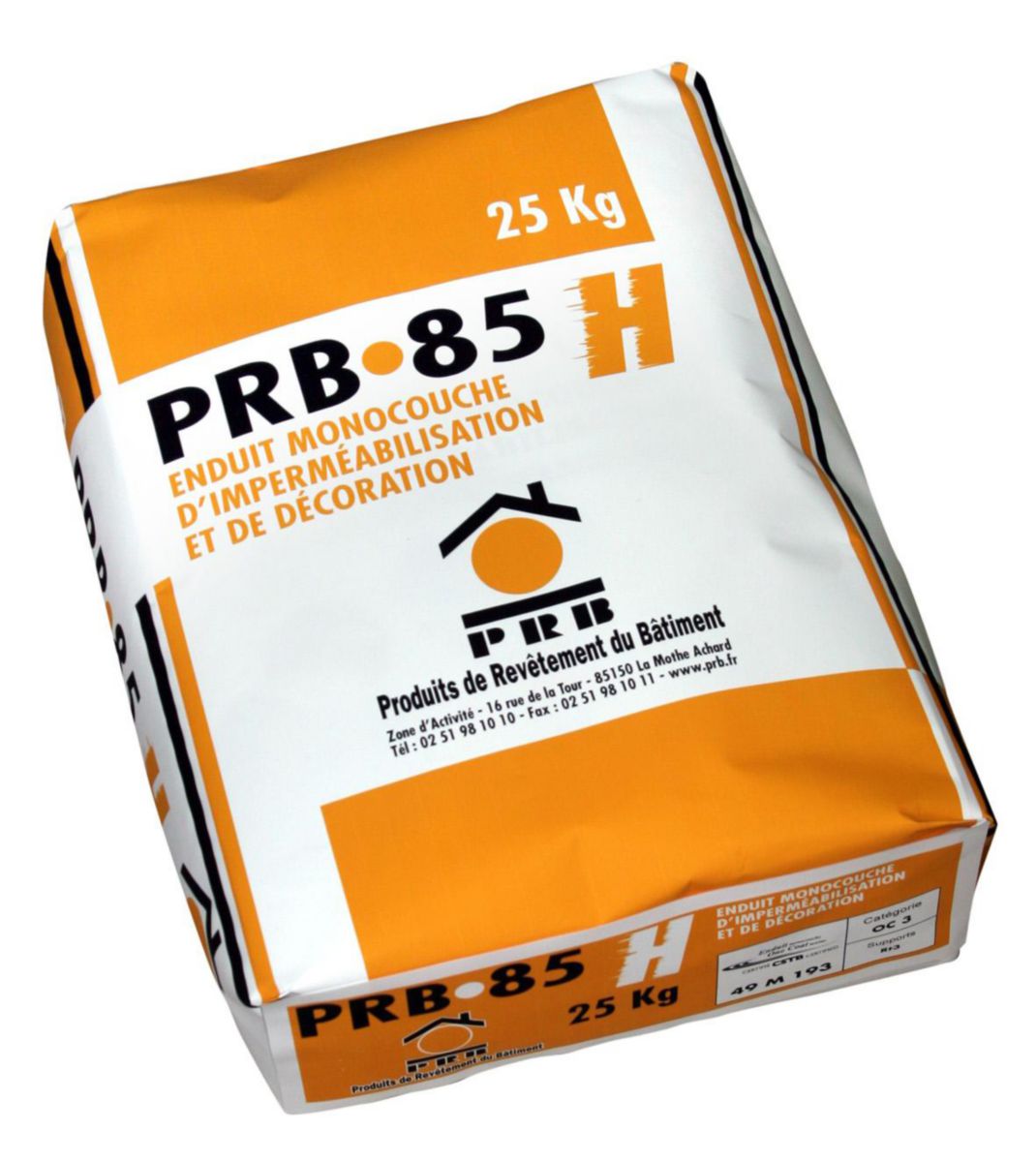 Enduit imperméable monocouche lourd PRB 85 H - blanc de la côte - sac ...
