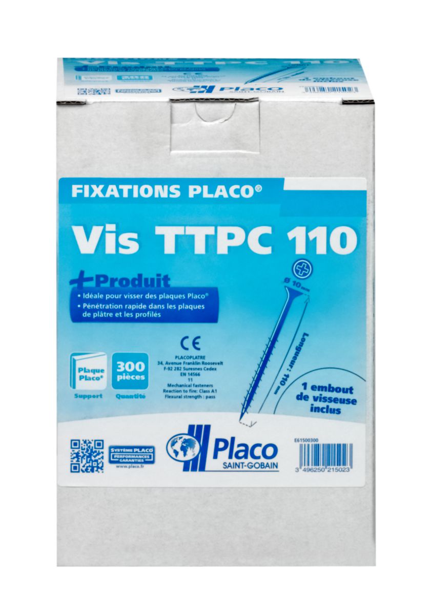 Vis autoforeuse TTPC 110 - Ø 10x110 mm - boîte de 300 pcs - PLACO