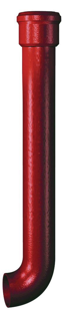 Dauphin rond coudé fonte rouge longueur 1m diamètre nominal 80mm gamme ...