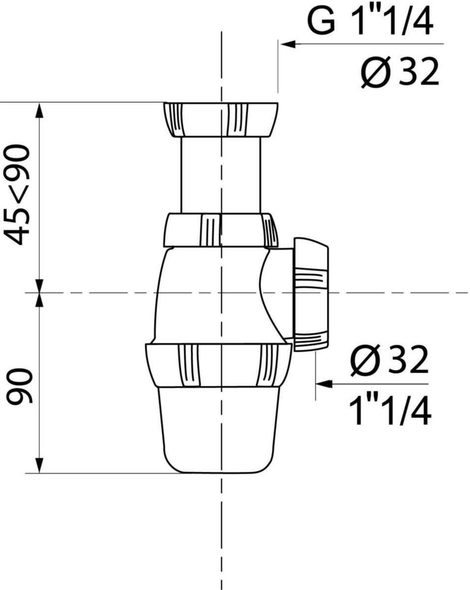 Siphon de lavabo réglable en hauteur pro - WIRQUIN
