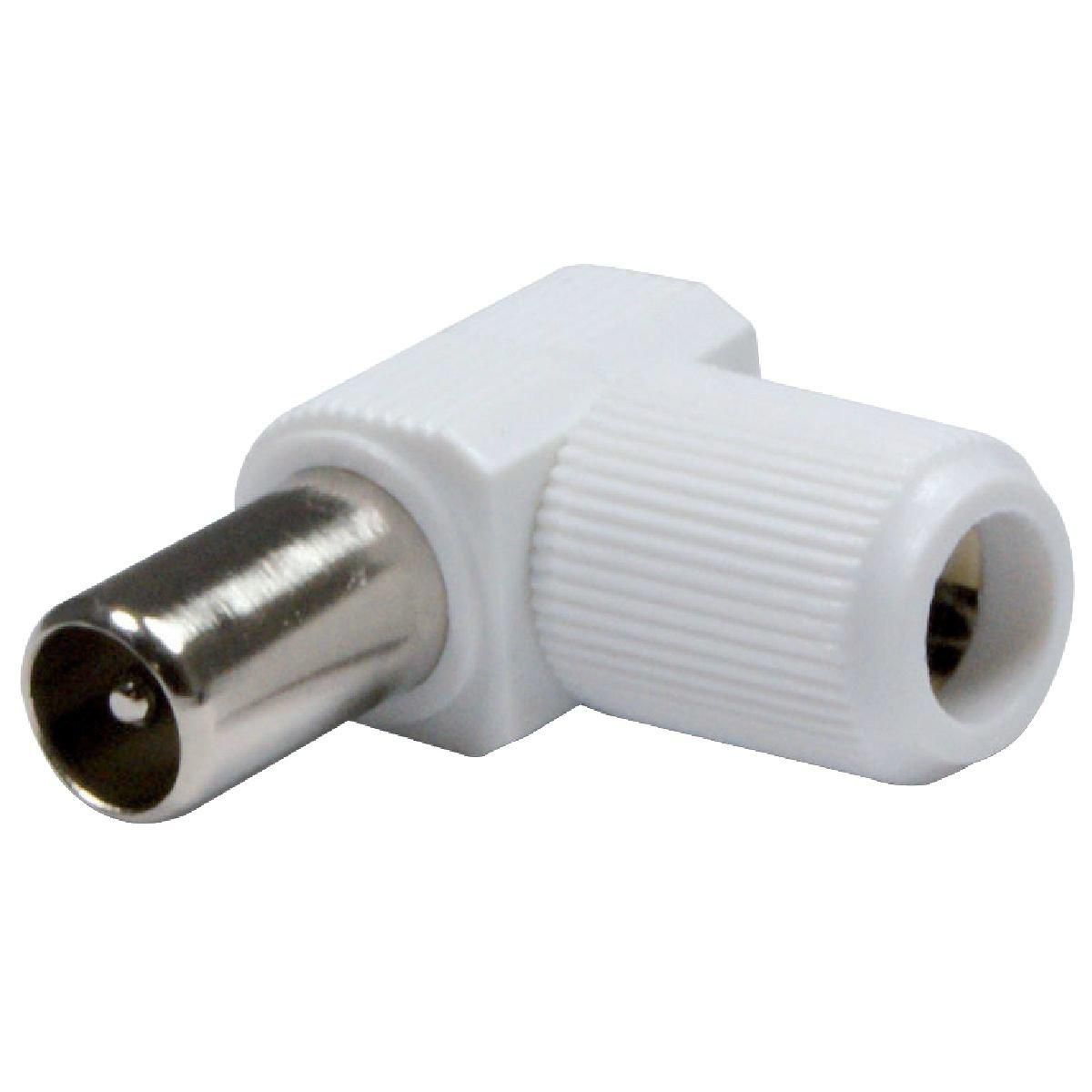 Fiche coaxiale coudée D9, 52mm m 52mm réf. 440118 - METRONIC